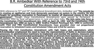 BR Ambhedkar’s Views on Panchayat Raj Institutions - Social Justice ...