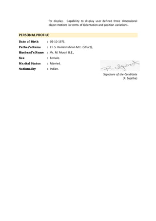 Dr. SUJATHA RAMAKRISHNAN CURRICULUM VITAE | DOCX