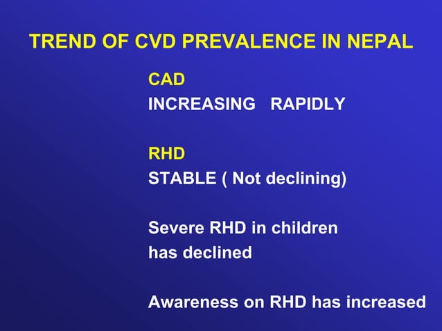 PREVENTION AND CONTROL OF RHD IN NEPAL | PPT