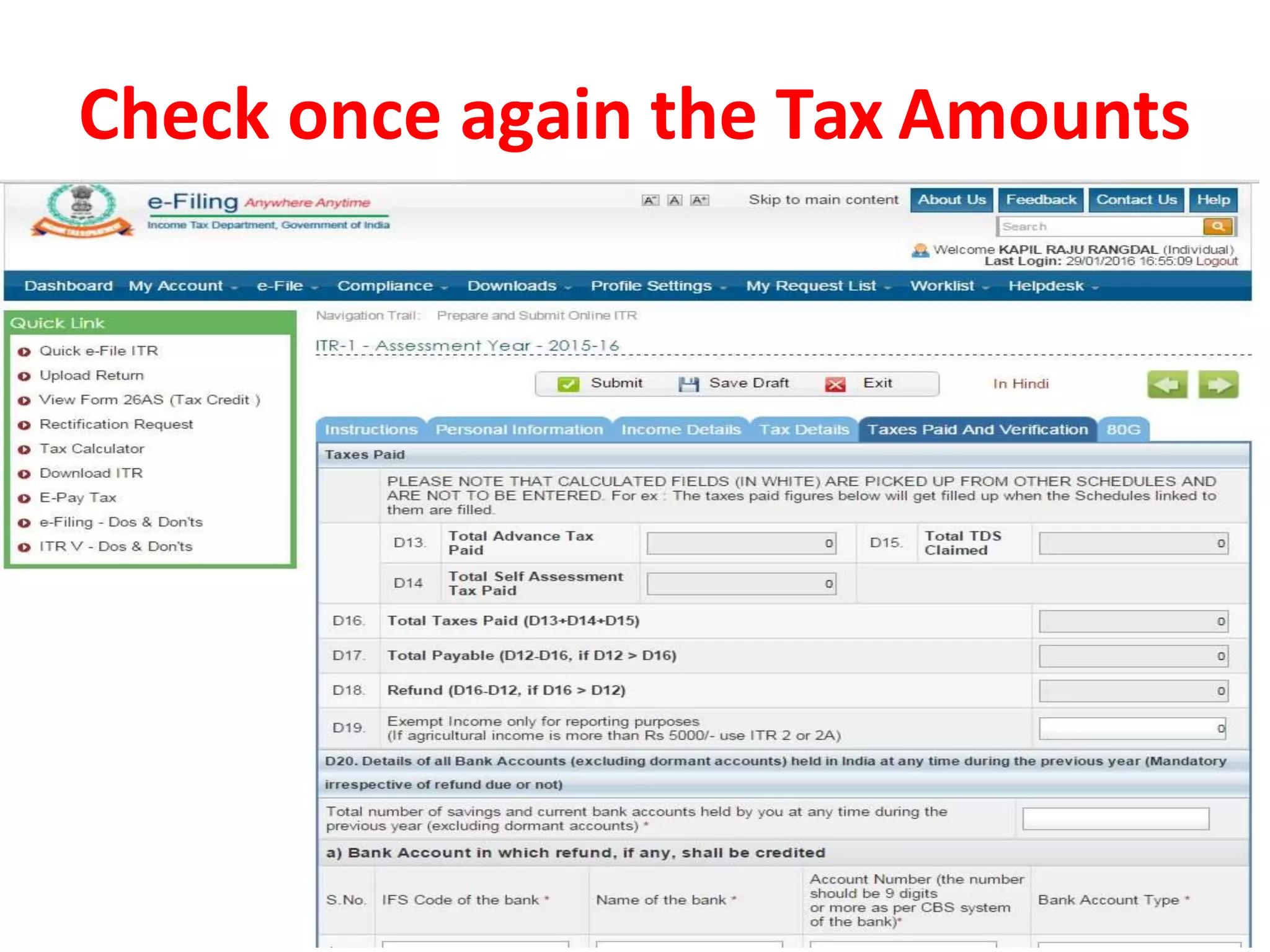 Process of Income tax E-Filing | PPTX | Personal Taxes | Personal Finance