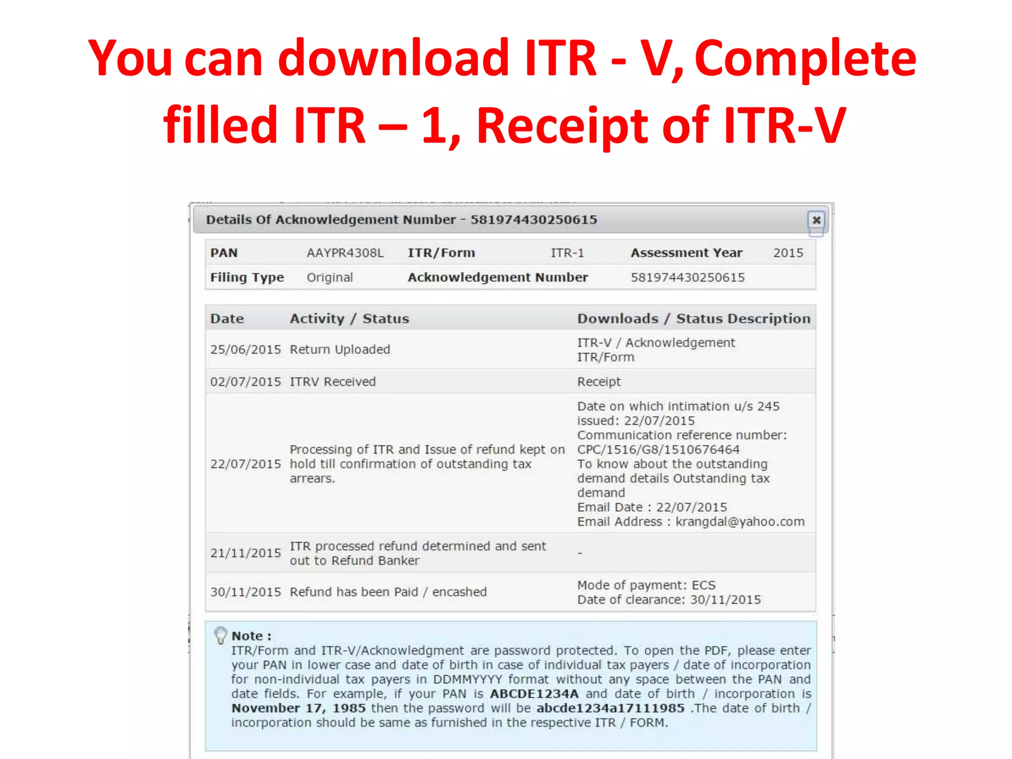 Process of Income tax E-Filing | PPTX