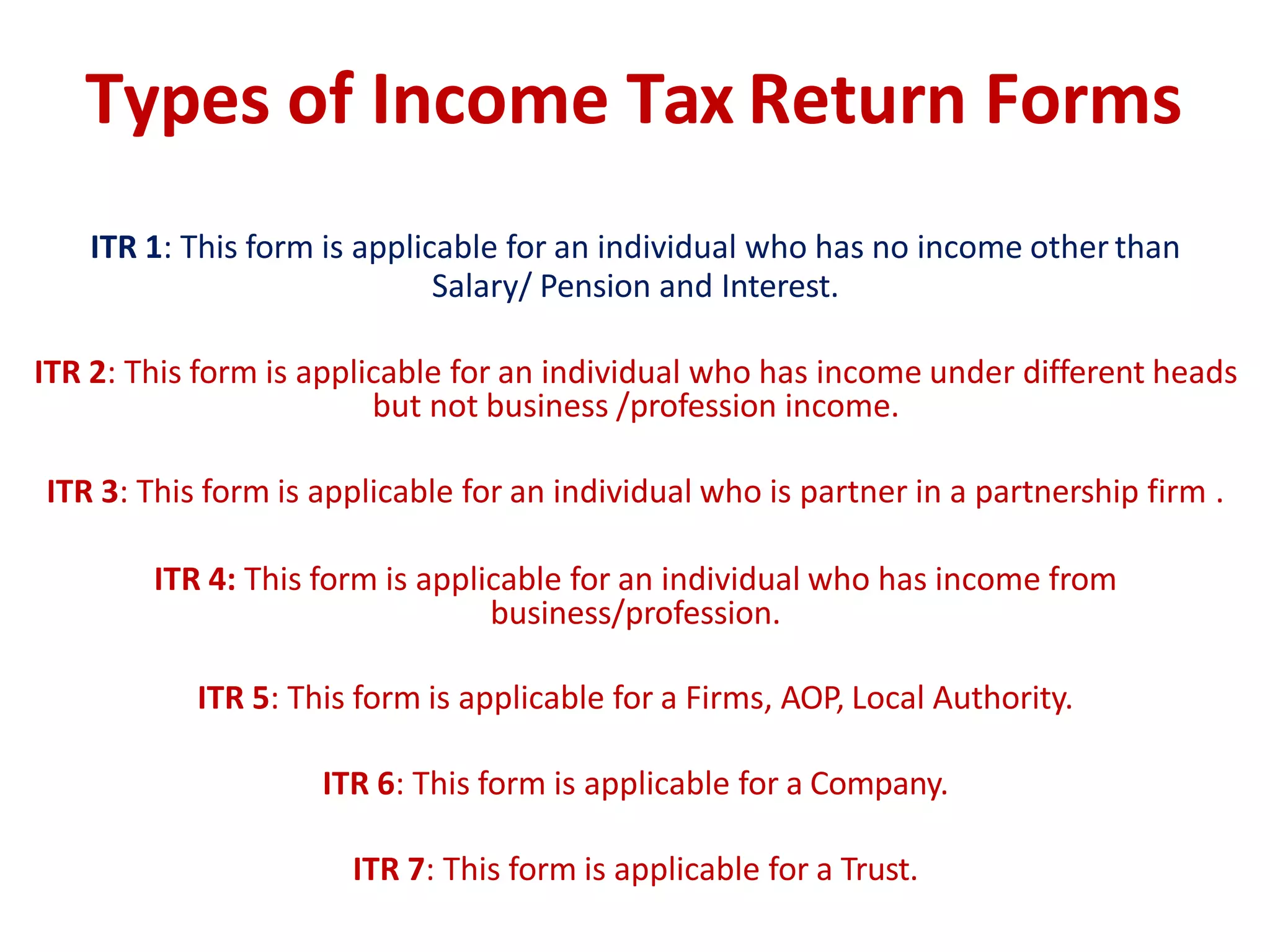 Process of Income tax E-Filing | PPTX | Personal Taxes | Personal Finance