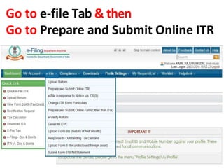 Process of Income tax E-Filing | PPTX