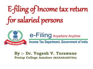 Process of Income tax E-Filing | PPTX