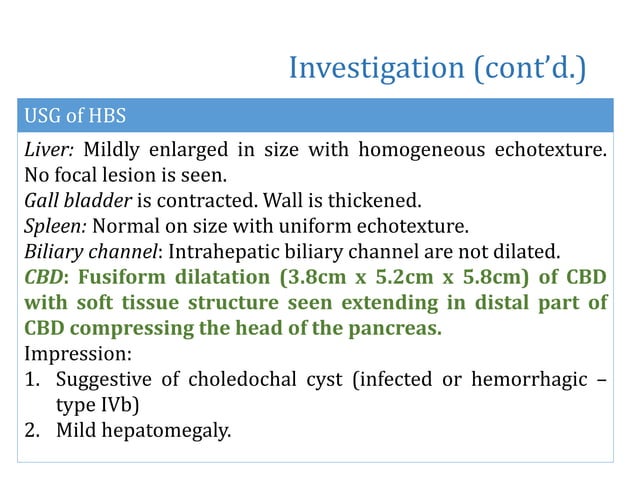 Choledochal cyst (type IVb) with Cholangitis | PPTX | Digestive Disorders | Diseases and Conditions