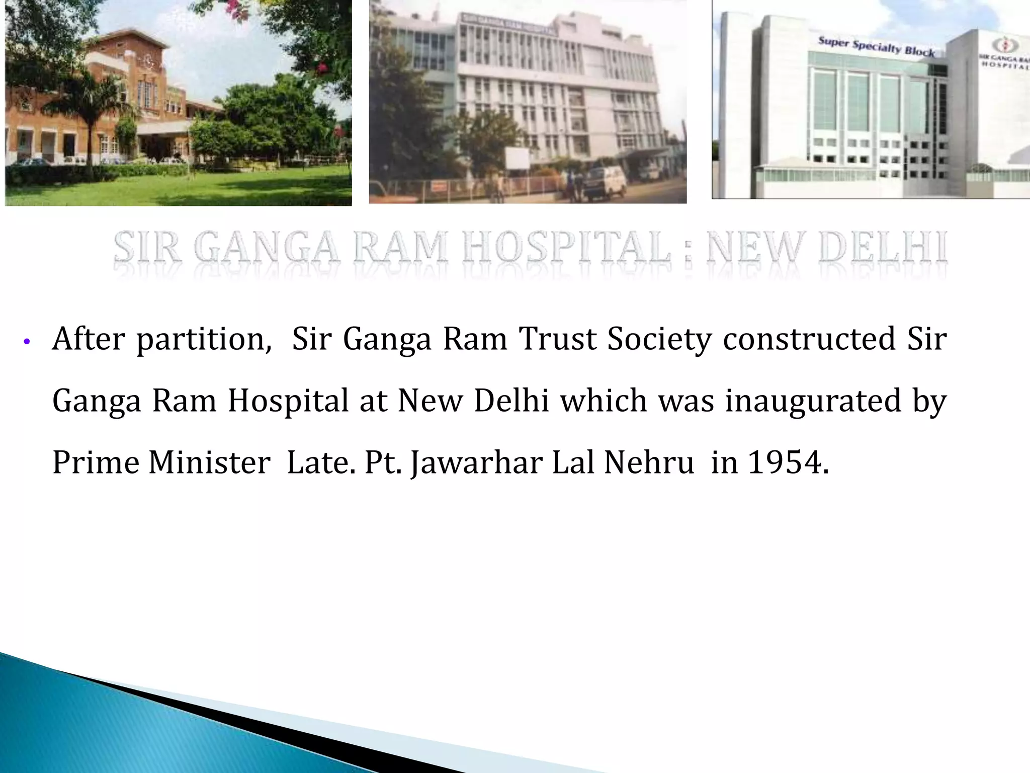 Sir Ganga Ram Hospital Model: A Different Model for Healthcare Delivery | PPTX