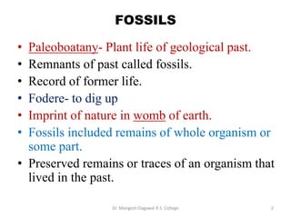 Dr. Mangesh Dagwal ppt on Paleobotany lecture for UG students | PPSX