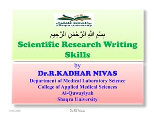 SCIENTIFIC RESEARCH WRITING SKILLS | PDF