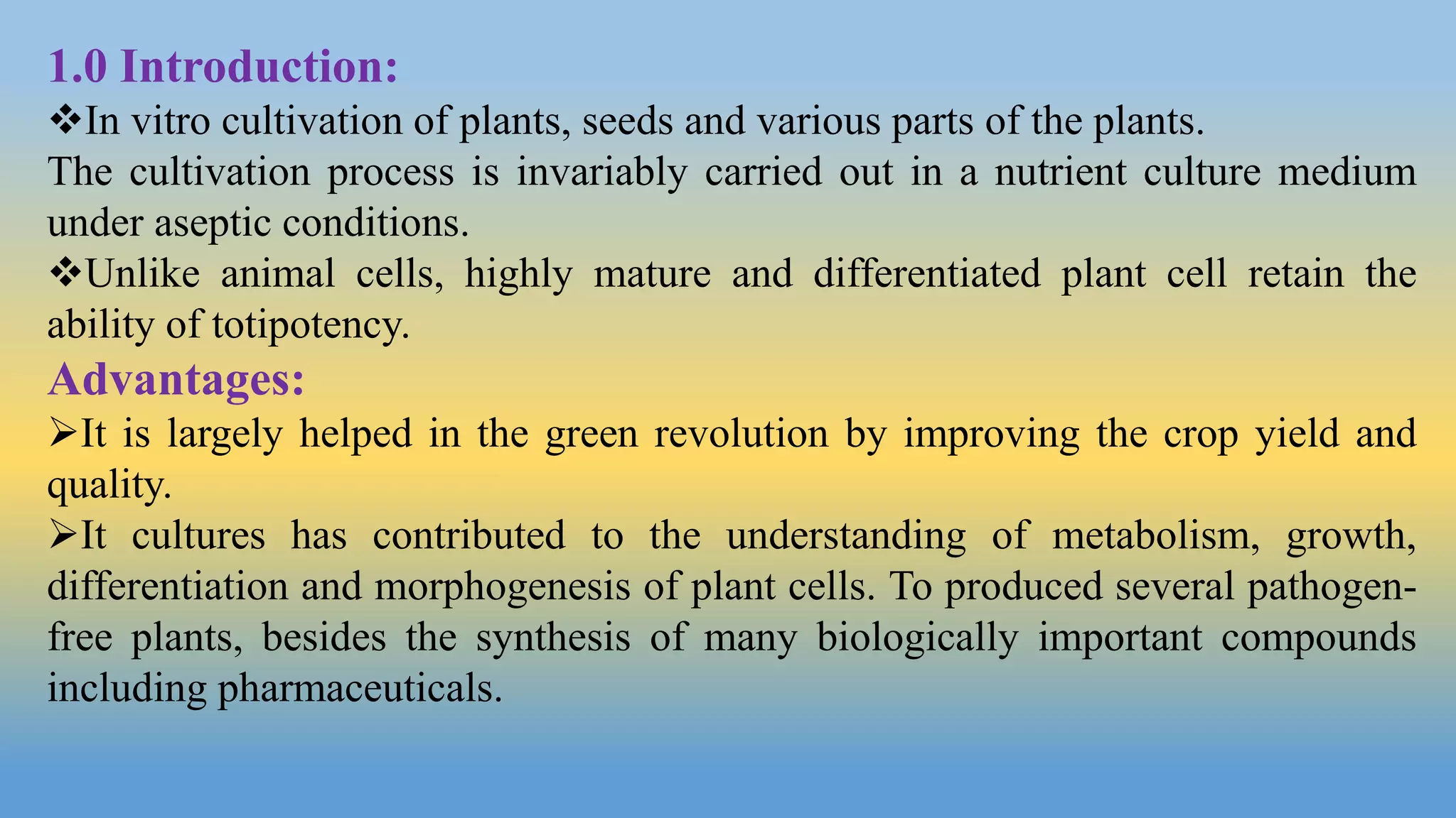 Plant tissue culture techniques | PPTX