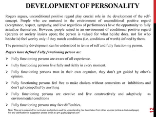 Rogers theory of Personality | PDF