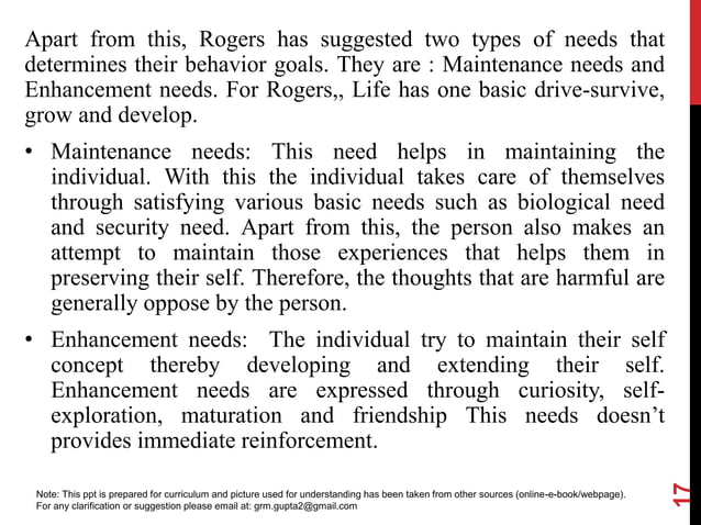 Rogers theory of Personality | PDF