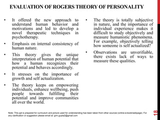 Rogers theory of Personality | PDF