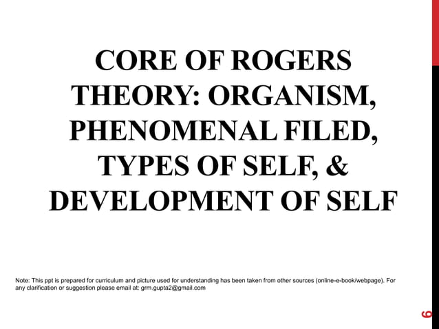 Rogers theory of Personality | PDF
