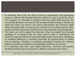 Modeling therapeutic approach | PDF