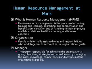 Dr Jhansi Rani M R Module 1 Introduction To Human Resource