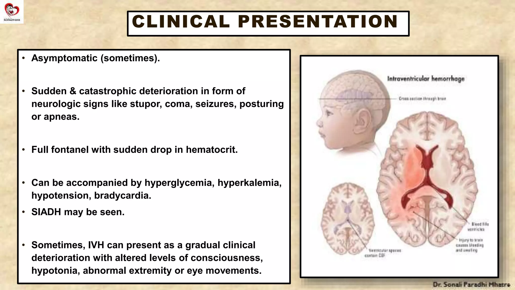 Neonatal Cranial Bleed with Intraventricular hemorrhage | PPTX