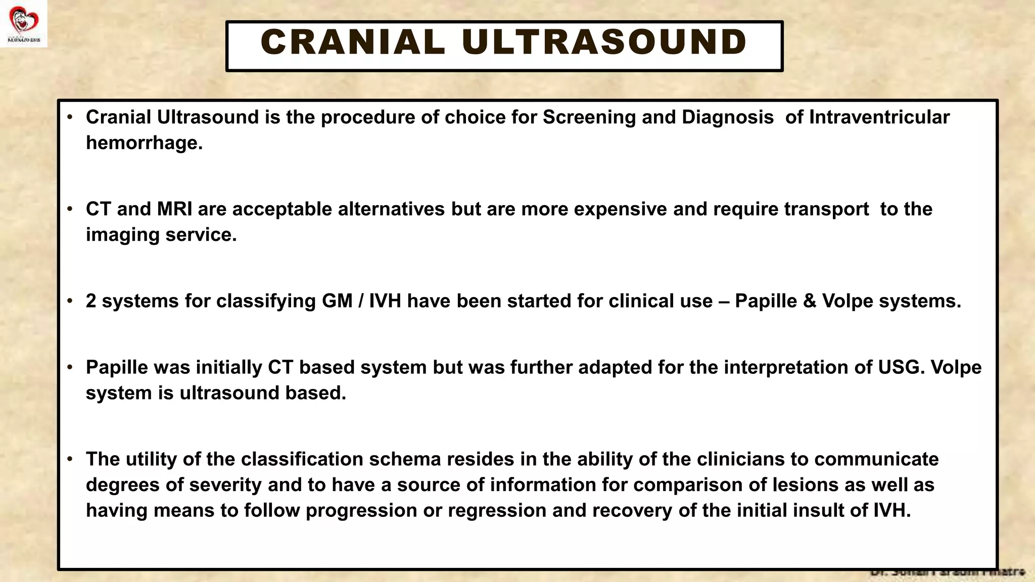 Neonatal Cranial Bleed with Intraventricular hemorrhage | PPTX