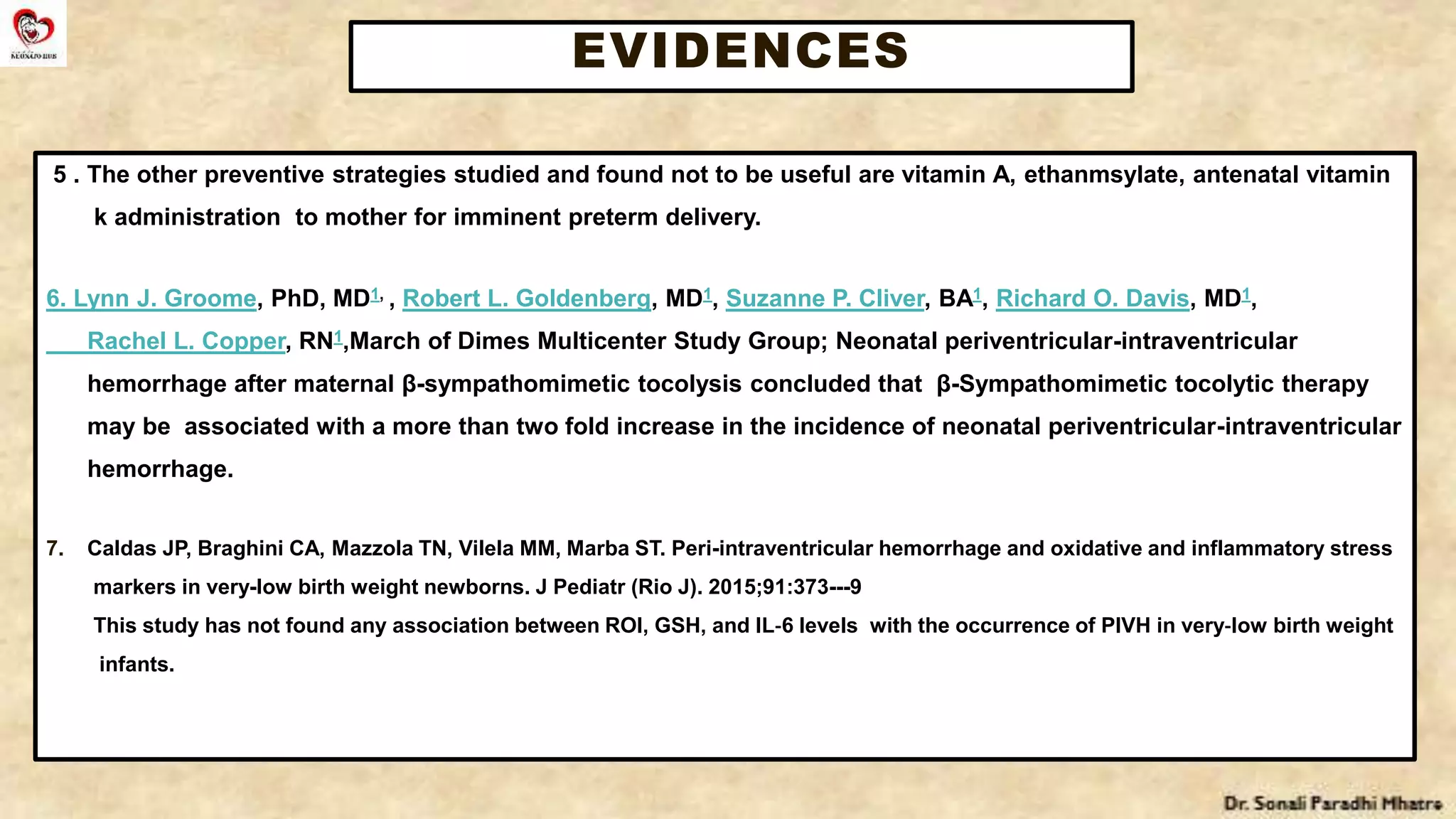 Neonatal Cranial Bleed with Intraventricular hemorrhage | PPTX