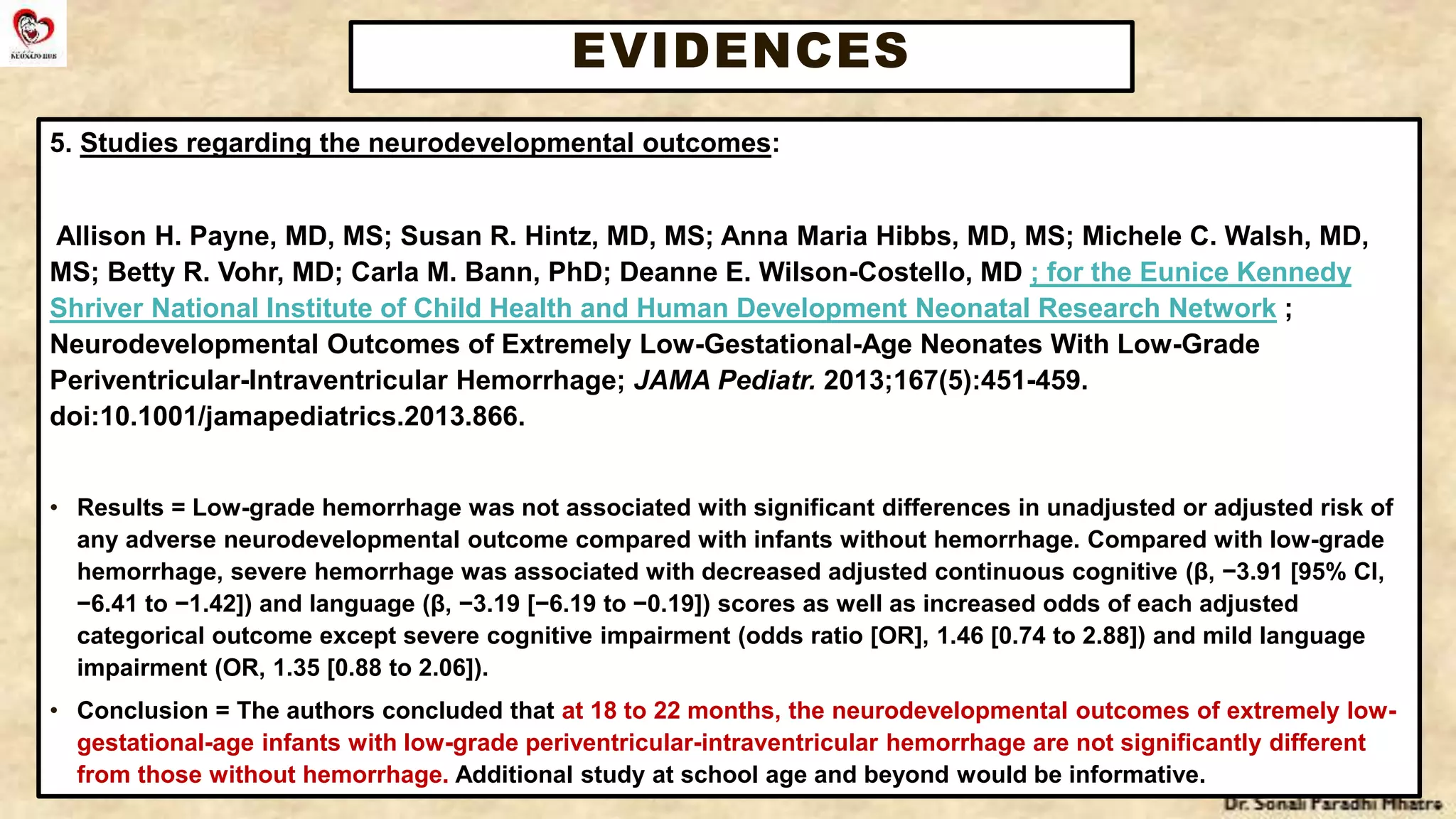 Neonatal Cranial Bleed with Intraventricular hemorrhage | PPTX
