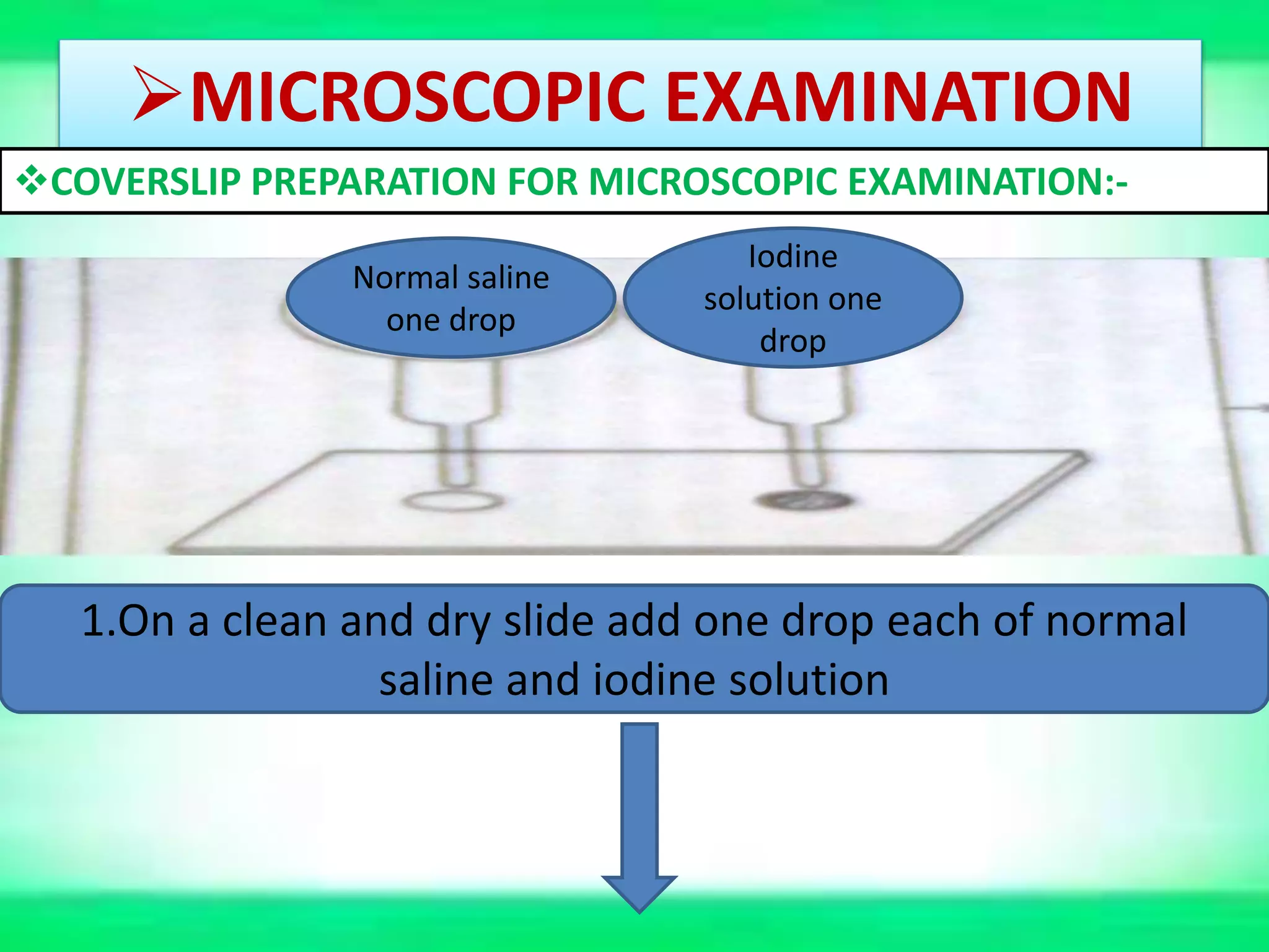 Stool Examination for Routine Practice | PPTX