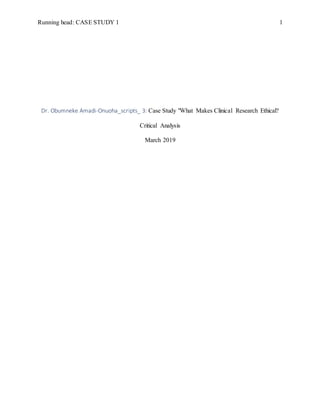 Dr. Obumneke Amadi-Onuoha Scripts- 3_ crit analysis_case study | DOCX ...