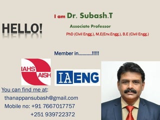 Dr. Subash.T- Module-1_Construction materials | PDF