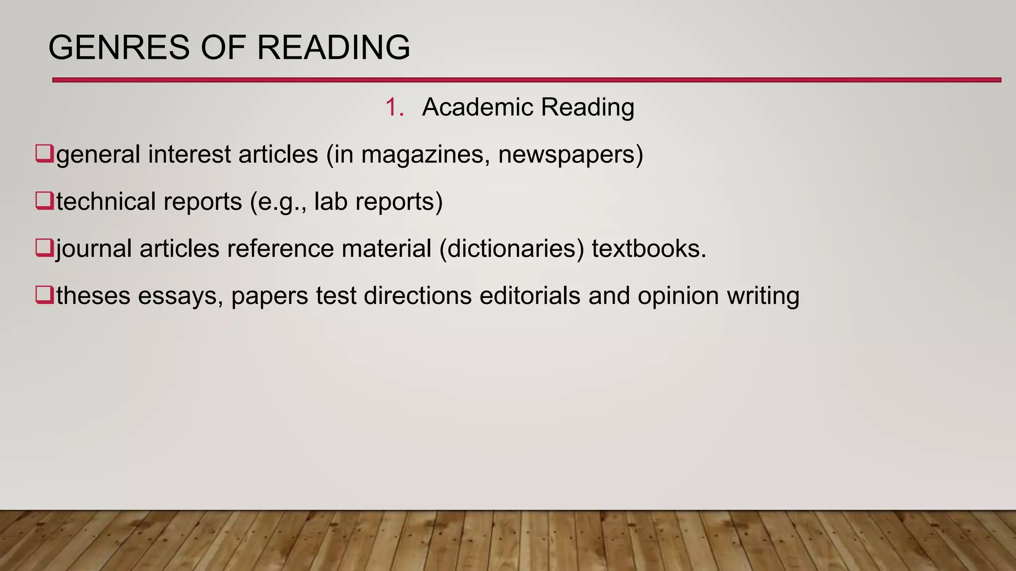 Testing Reading | PPTX