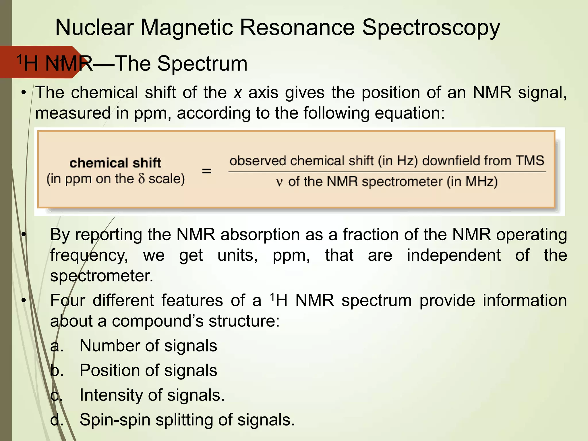 Introduction to NMR | PPT | Chemistry | Science
