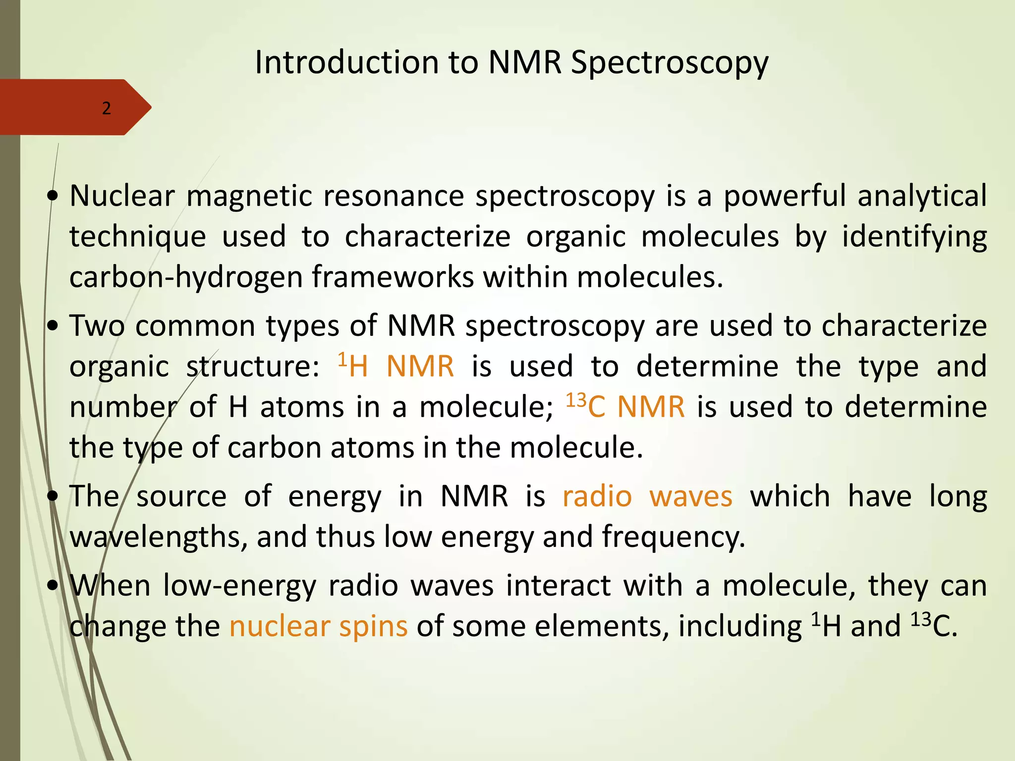 Introduction to NMR | PPT | Chemistry | Science