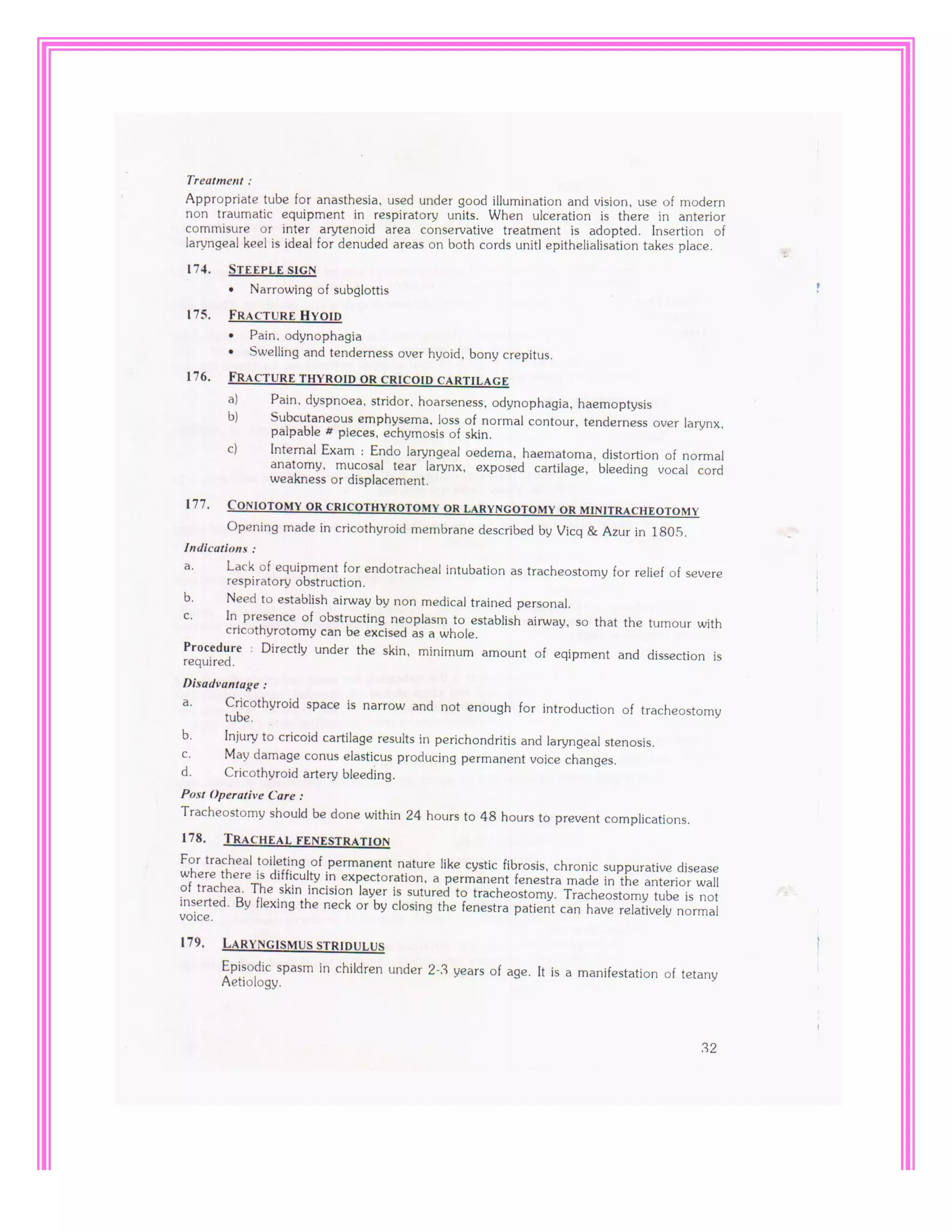 Dr. Gananathan Notes for ENT Practicals | PDF