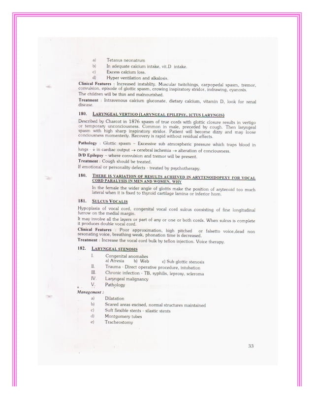 Dr. Gananathan Notes for ENT Practicals | PDF | Ear, Nose and Throat ...