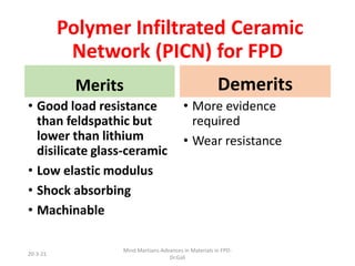 Advances in Materials in Fixed Partial Dentures | PDF