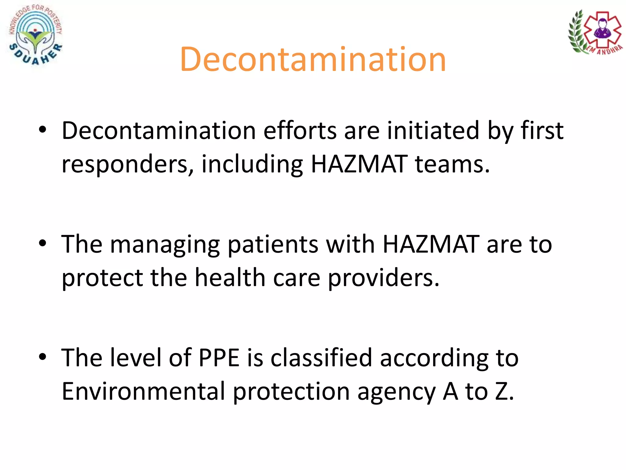 FIRST AID & DECONTAMINATION | PPTX