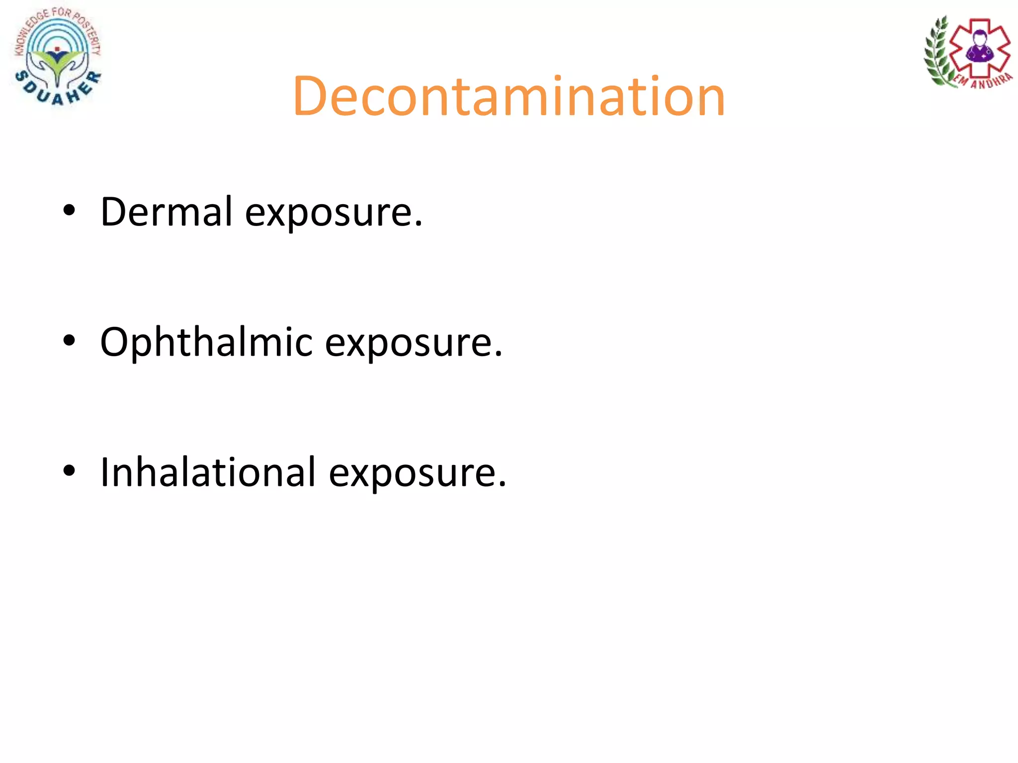 FIRST AID & DECONTAMINATION | PPTX