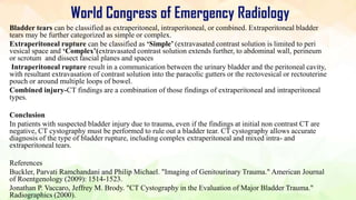 IMAGING FEATURES OF BLADDER TRAUMA ON CT CYSTOGRAPHY | PPTX