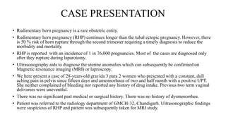 Ectopic Pregnancy in the Rudimentary Horn of a Unicornuate Uterus: The ...