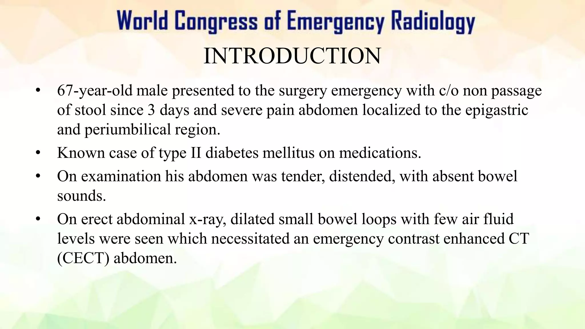 SPONTANEOUS SMA DISSECTION: AN UNUSUAL CAUSE OF INTESTINAL OBSTRUCTION ...