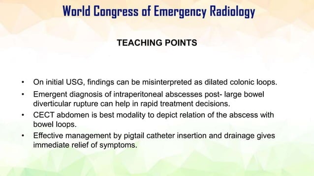 ACUTE PRESENTATION OF INTRAPERITONEAL ABSCESS: A DIAGNOSTIC DILEMMA | PPT