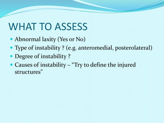 Dr. Aditya shrimal sir ppt knee examination | PPTX