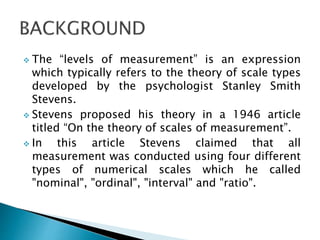 scales of measurement | PPT