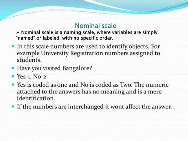 scales of measurement | PPT