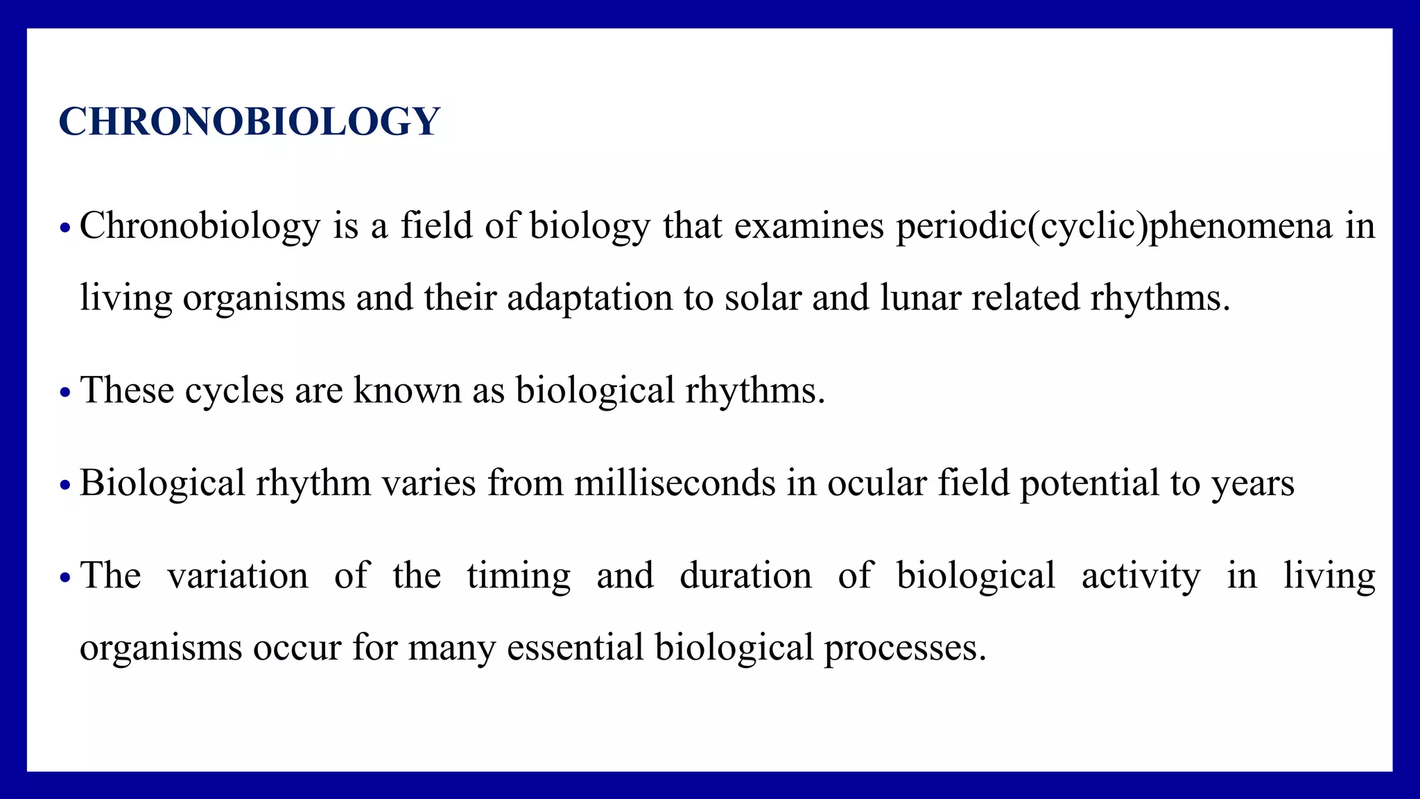 Animal Behaviour- Historical Developments in Chronobiology -Dr. Jeni ...