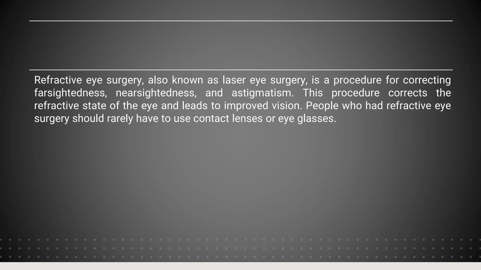 What is Refractive Eye Surgery? | PPT