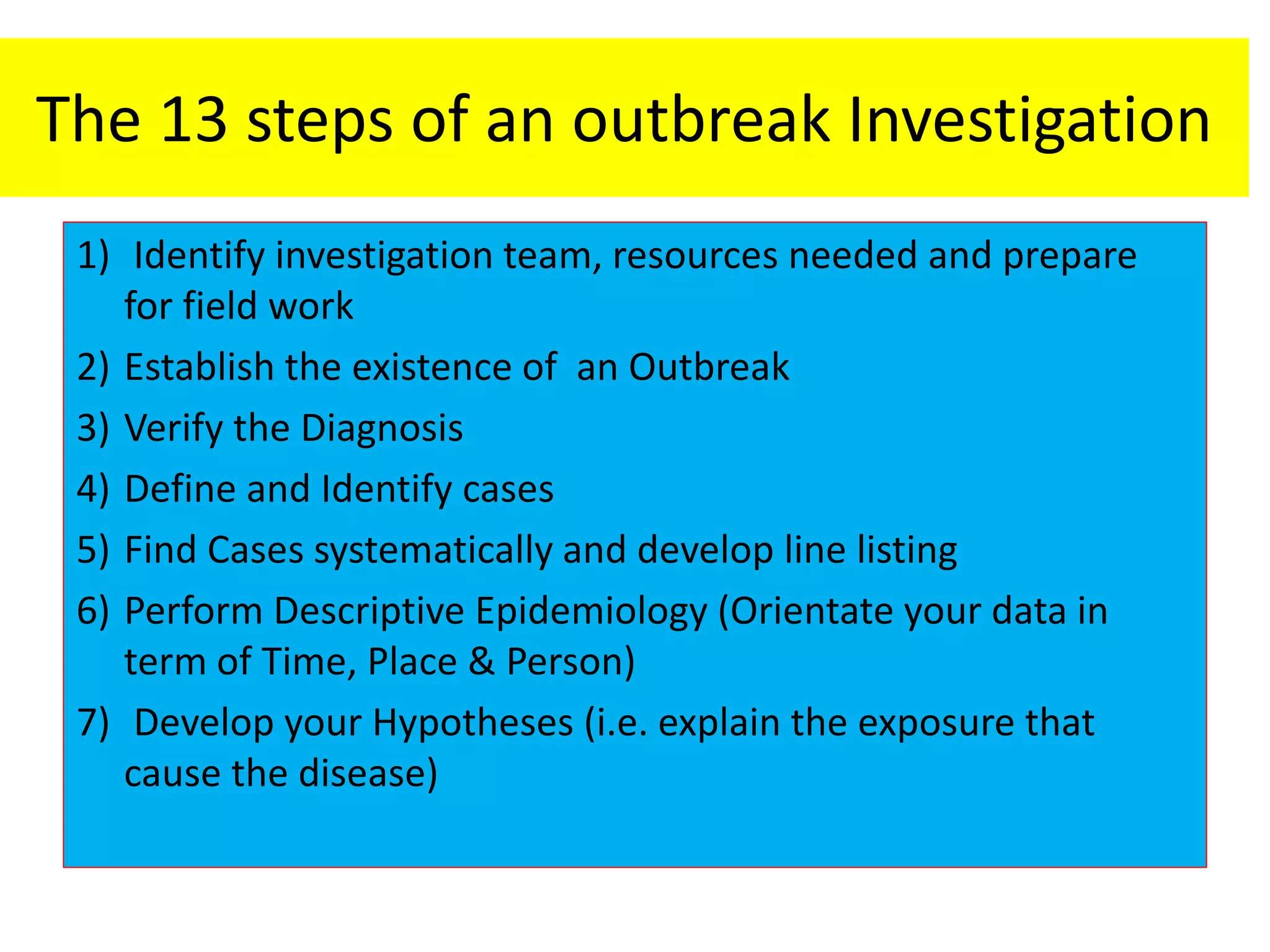Outbreak Investigation Ppt Pptx