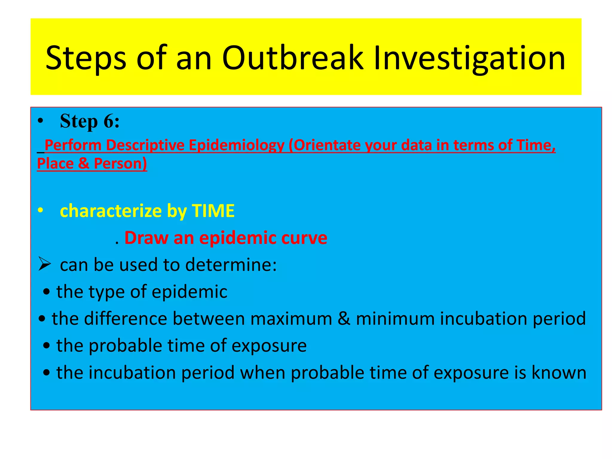 Outbreak investigation ppt | PPTX