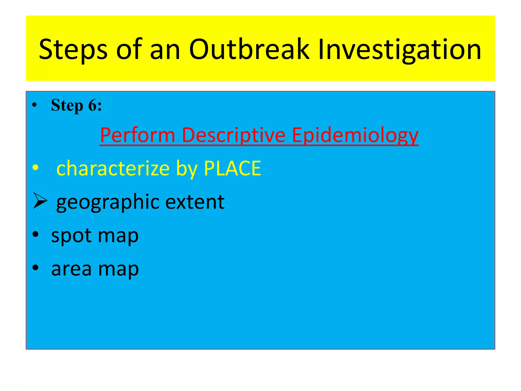Outbreak investigation ppt | PPTX