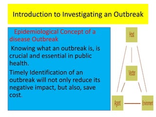 Outbreak investigation ppt | PPTX