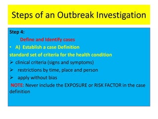 Outbreak investigation ppt | PPTX