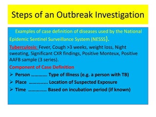 Outbreak investigation ppt | PPTX
