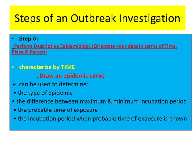Outbreak investigation ppt | PPTX